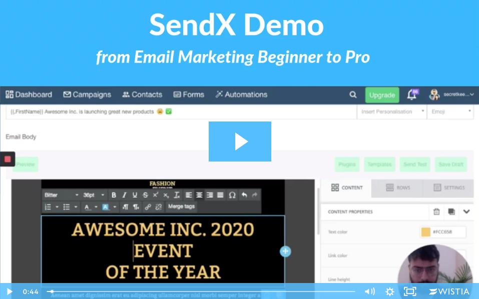 Explore the SendX Platform: Comprehensive Demo Video